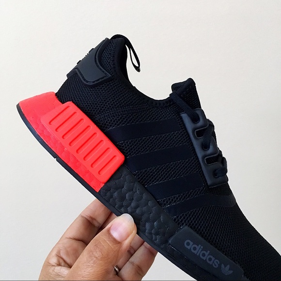 adidas | Shoes | Adidas Nmd R Black Solar Red | Poshmark